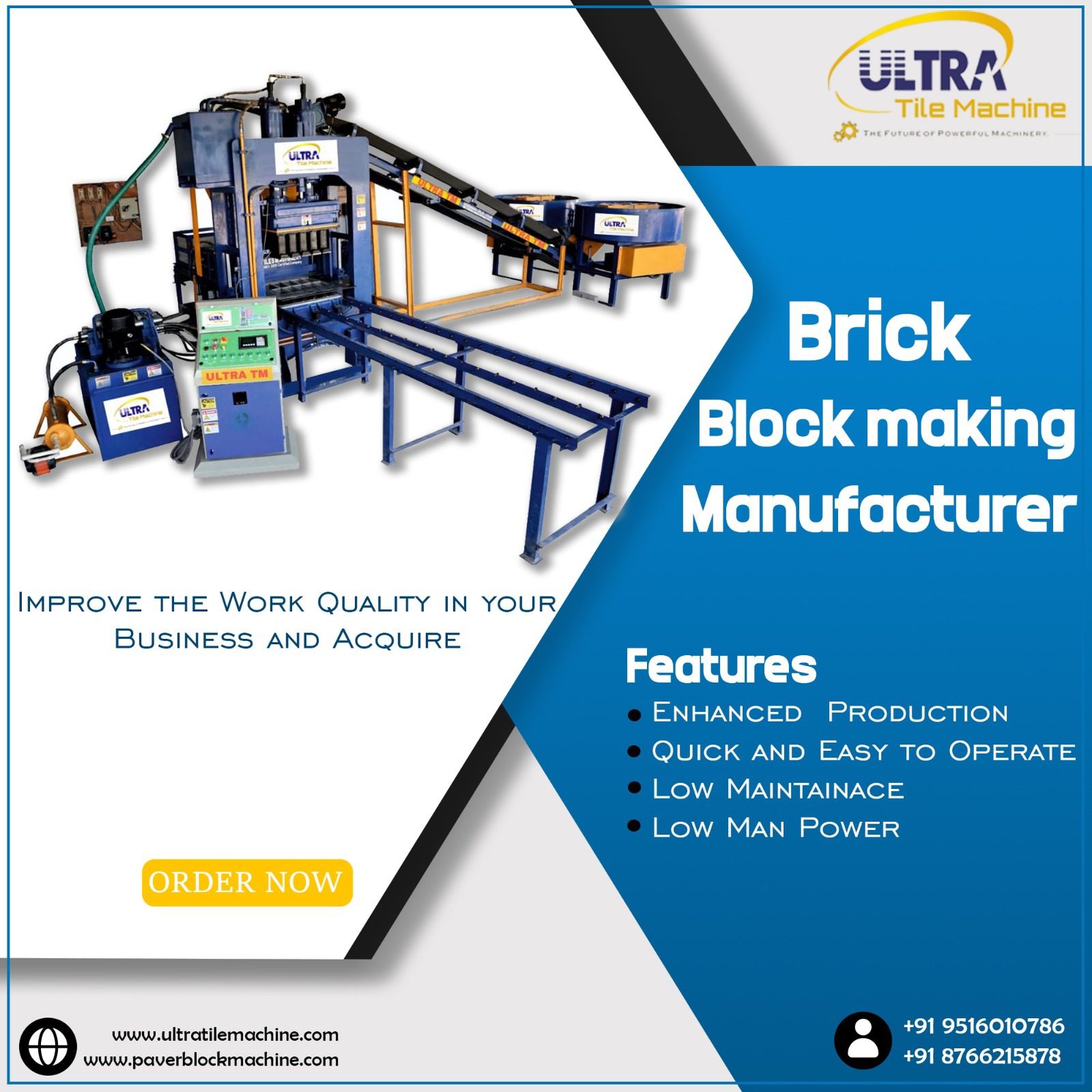 Brick & Block Vibro Machine - Ultra Tile Machine